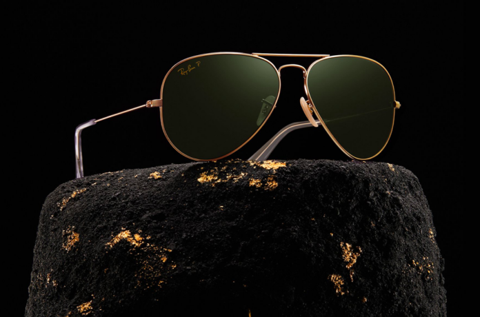 Ray-Ban Limited Edition Aviator Solid Gold - collectorscarworld