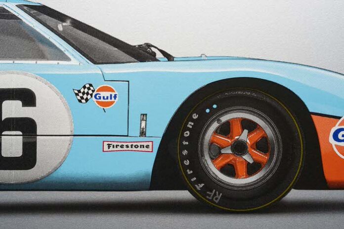 Amalgam Collection X Alan Thornton: Ford GT40 Art Screen Print ...