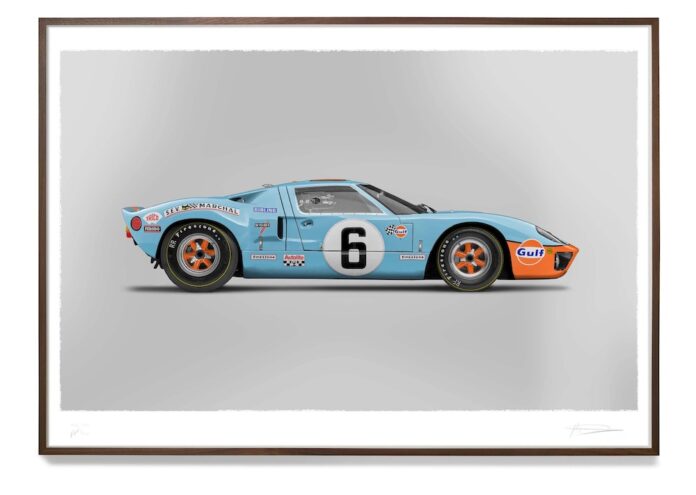 Amalgam Collection X Alan Thornton: Ford GT40 Art Screen Print ...